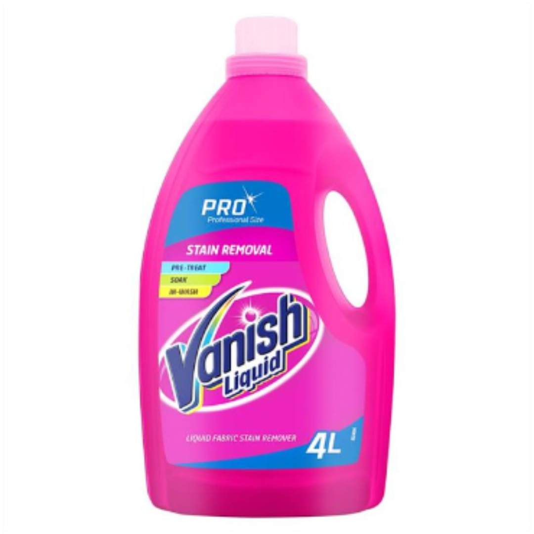 Buy Vanish Professional Range Liquid Fabric Stain Remover 4L x 4 | London Grocery