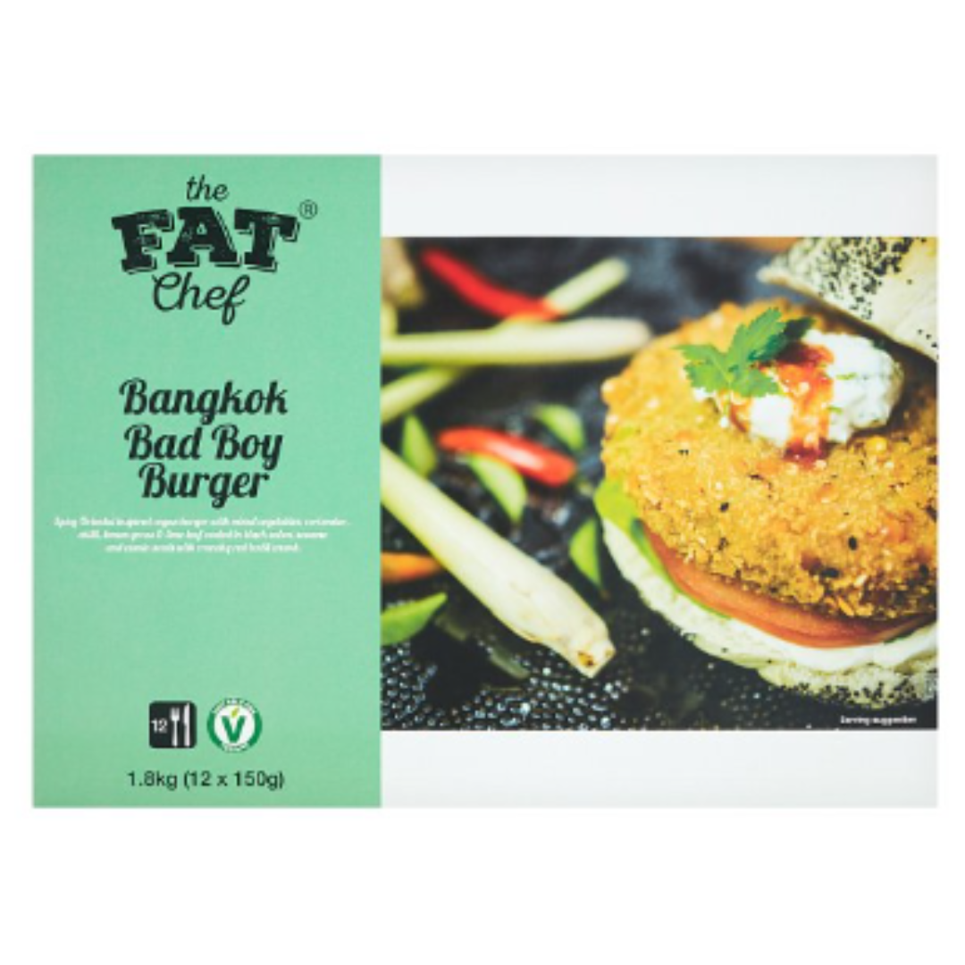 Buy The Fat Chef Bangkok Bad Boy Burger 12 x 150g (1.8kg) | London Grocery