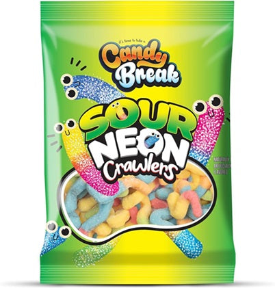 Buy 12x American Candy Break Sour Neon Crawlers (Halal) | London Grocery