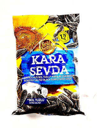 Buy 14x Kara Sevda Ext Salted Black Sunflower Seeds 250gr | London Grocery