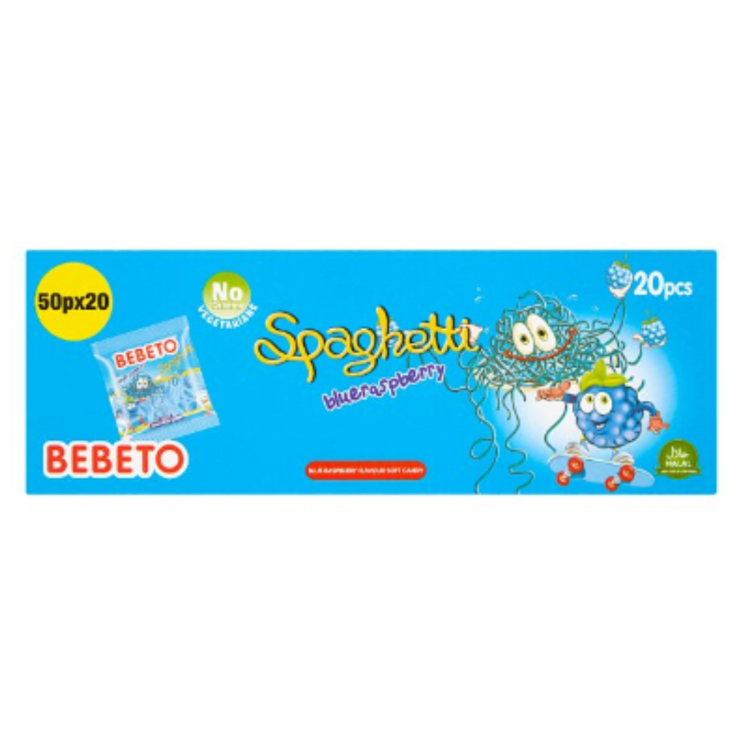 Buy Bebeto Blueraspberry Spaghetti 70g x Case of 20 | London Grocery
