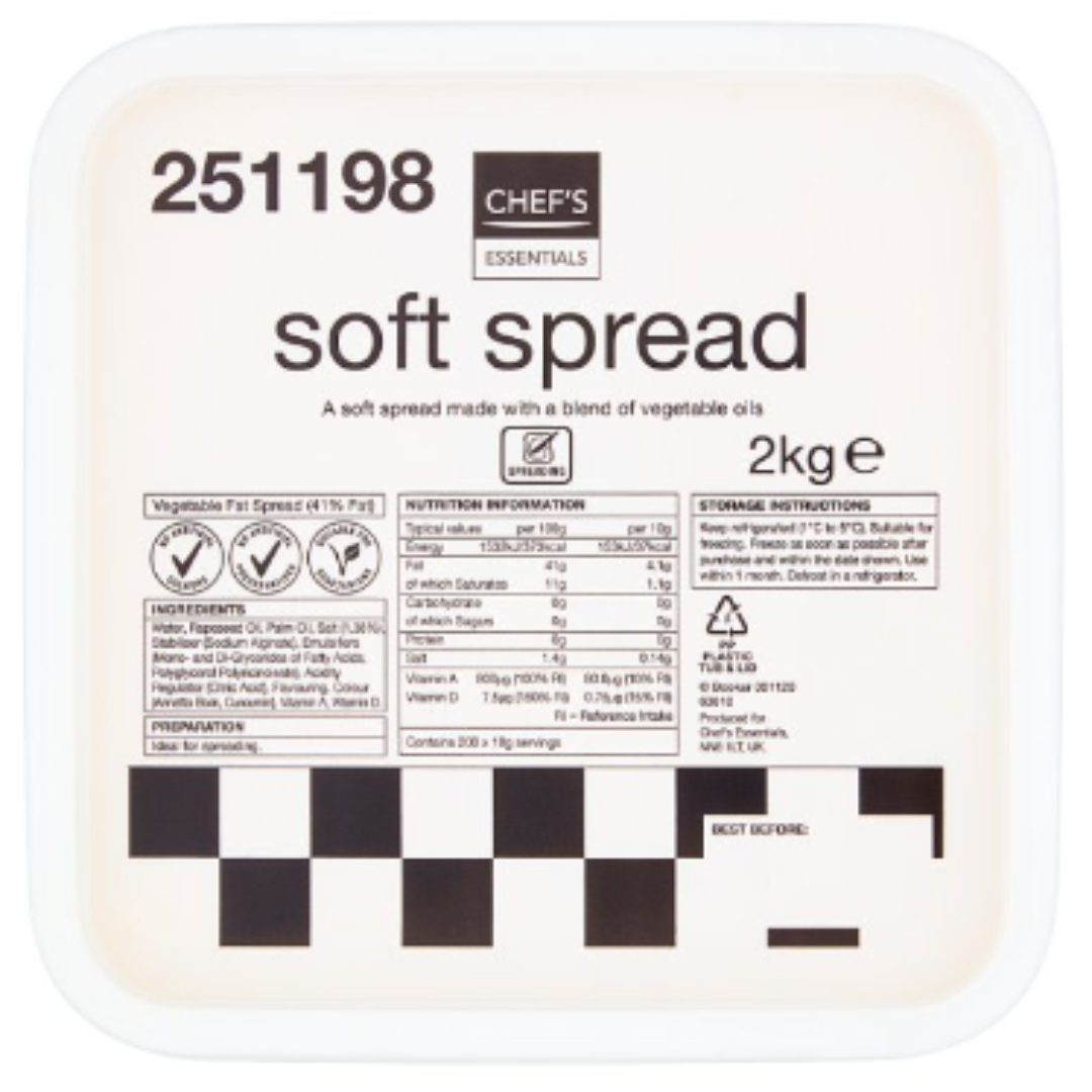 Buy Chef's Essentials Soft Spread 2kg x 6 | London Grocery