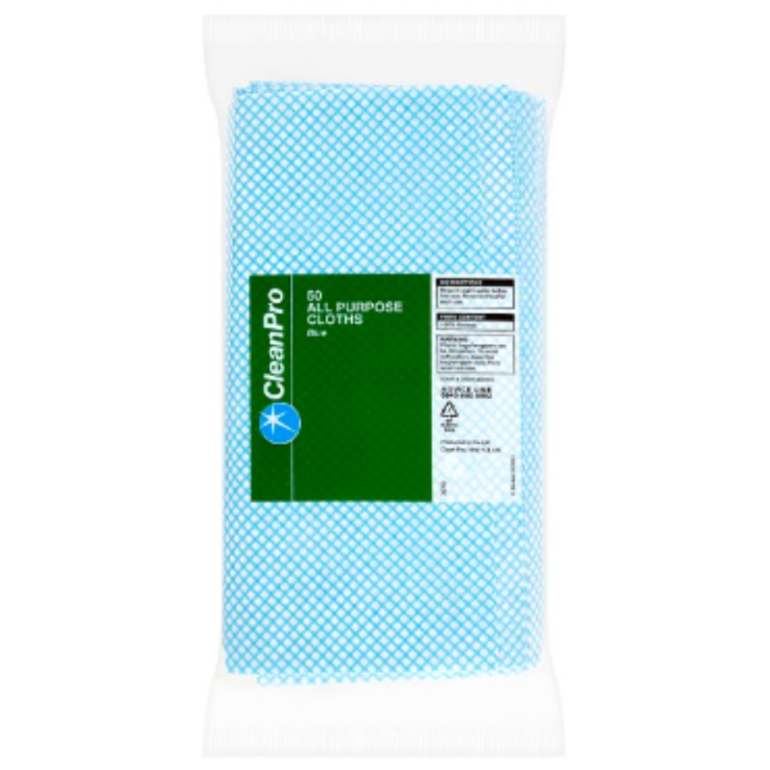 Buy CleanPro 50 All Purpose Cloths Blue 60cm x 30cm x Case of 1 ...