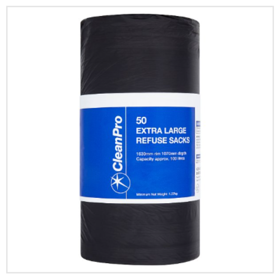 Buy CleanPro 50 Extra Large Refuse Sacks | Approx 50 per Case| Case of ...