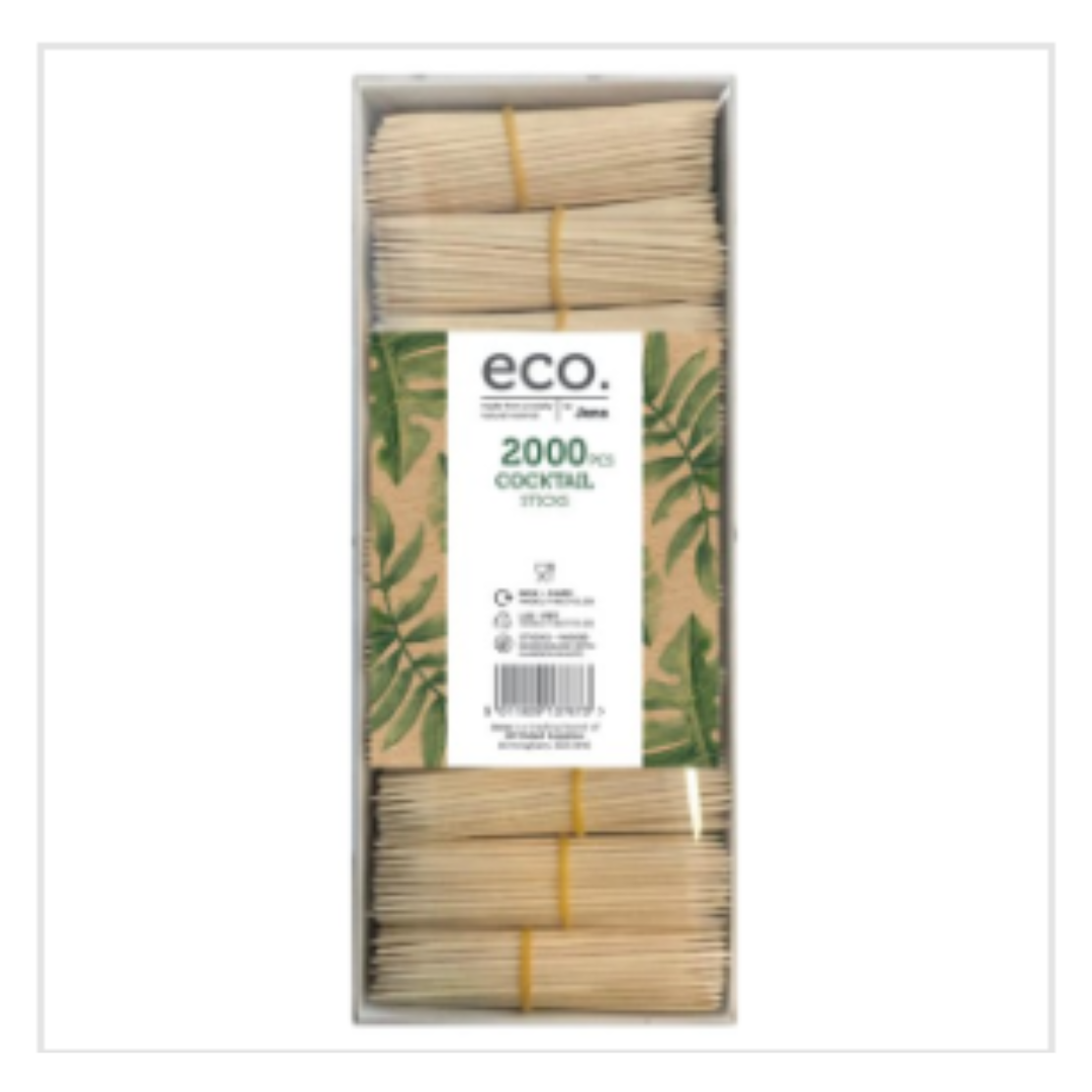 Buy Eco by Jena 2000 Cocktail Sticks | Approx 2000 per Case| Case of 24 ...