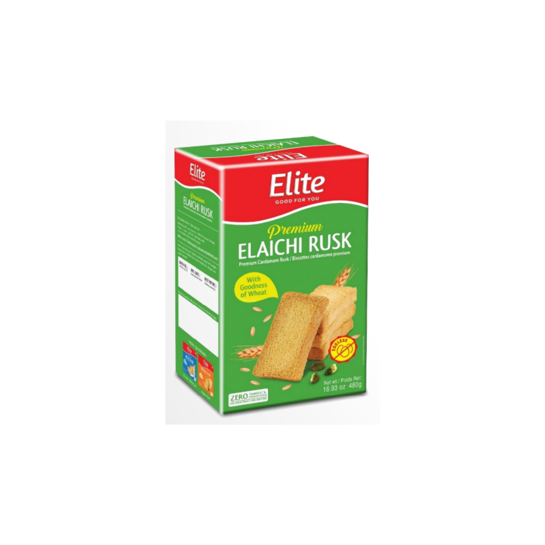 Elite Rusk - Sooji/Elaichi 480g x 6 Pack