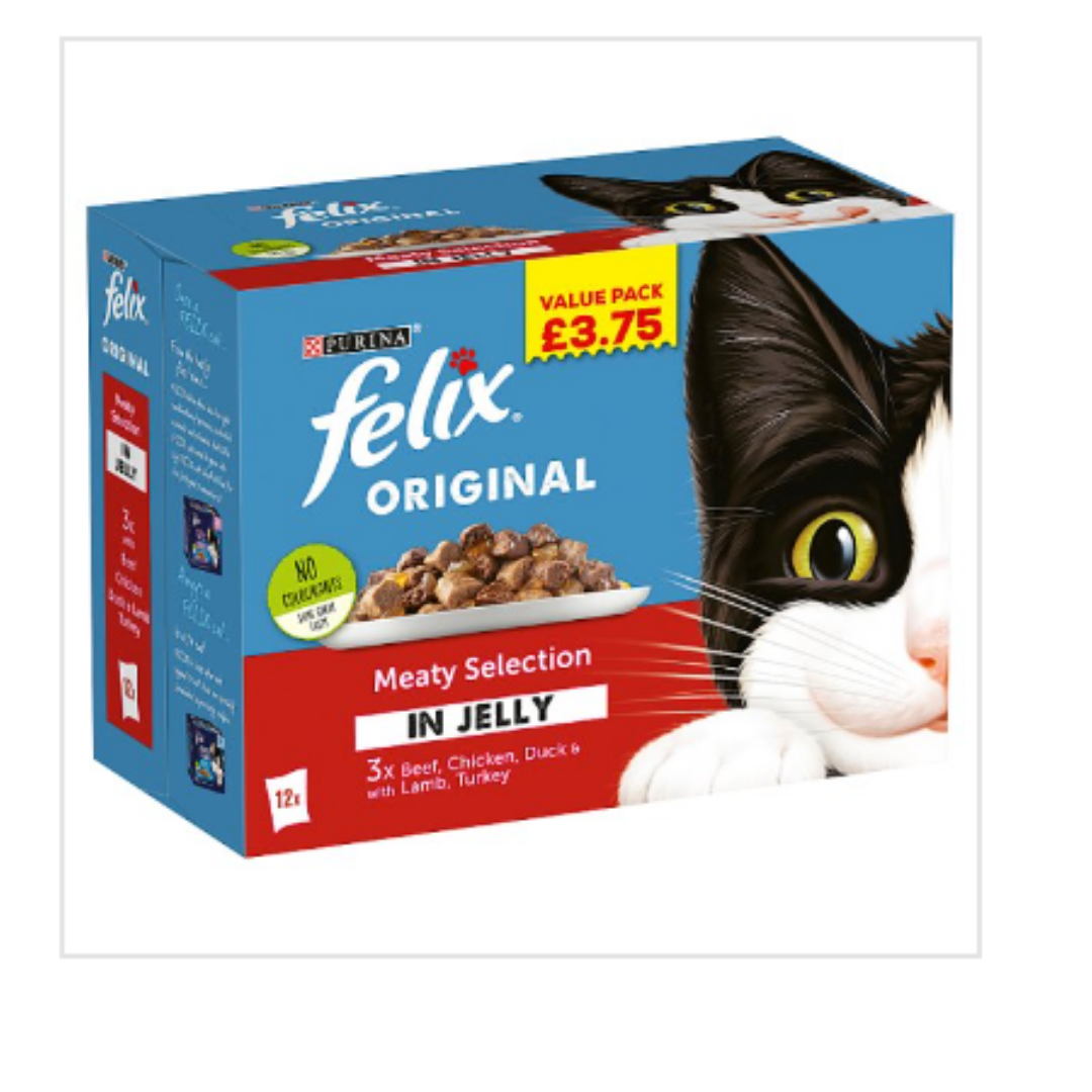 Buy Felix Original Meaty Selection in Jelly 12 x 100g x Case of 4 ...