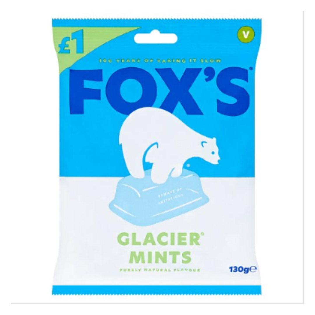 Buy Fox's Glacier Mints 130g x Case of 12 | London Grocery