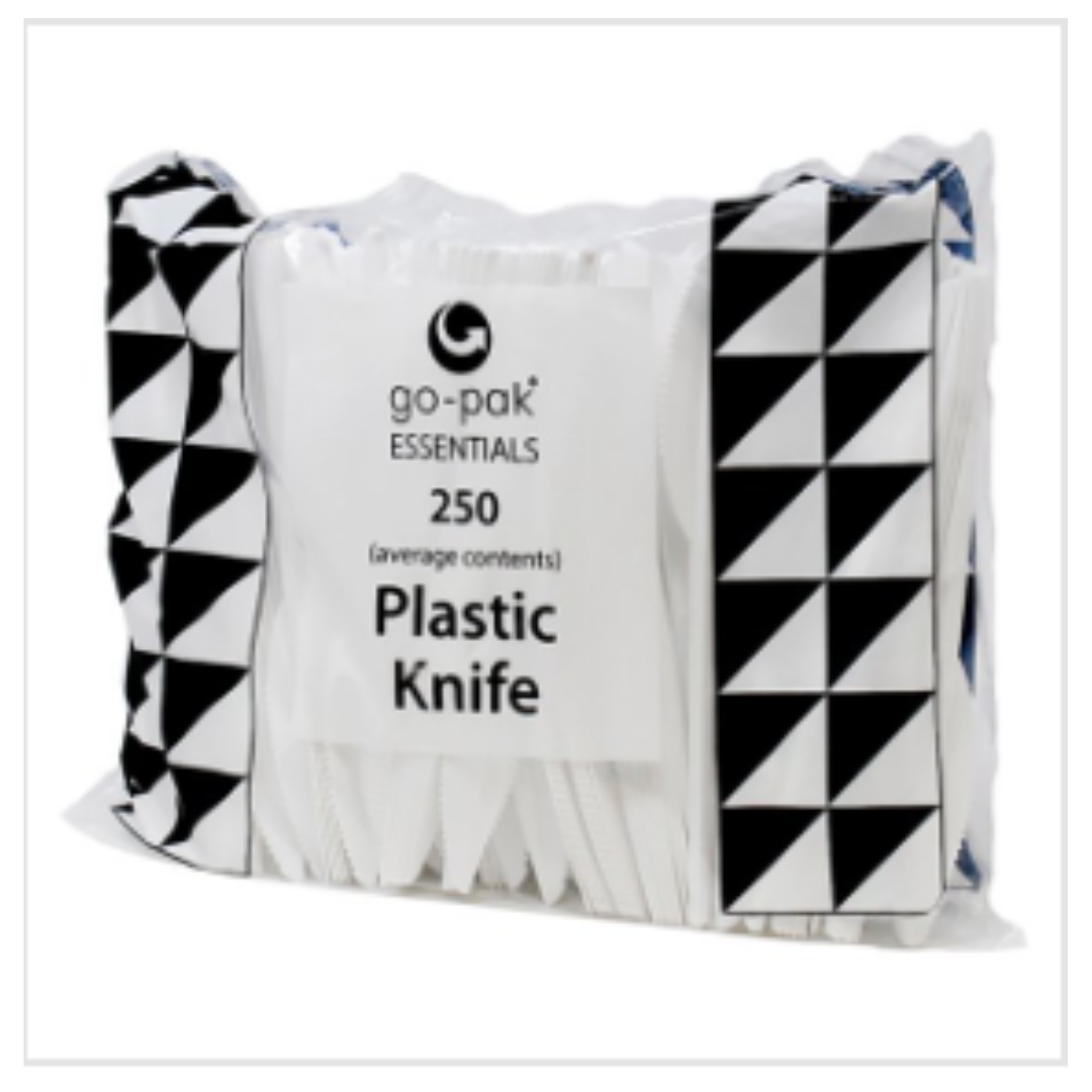 Buy Go-Pak Essentials 250 Plastic Knife | Approx 250 per Case| Case of ...