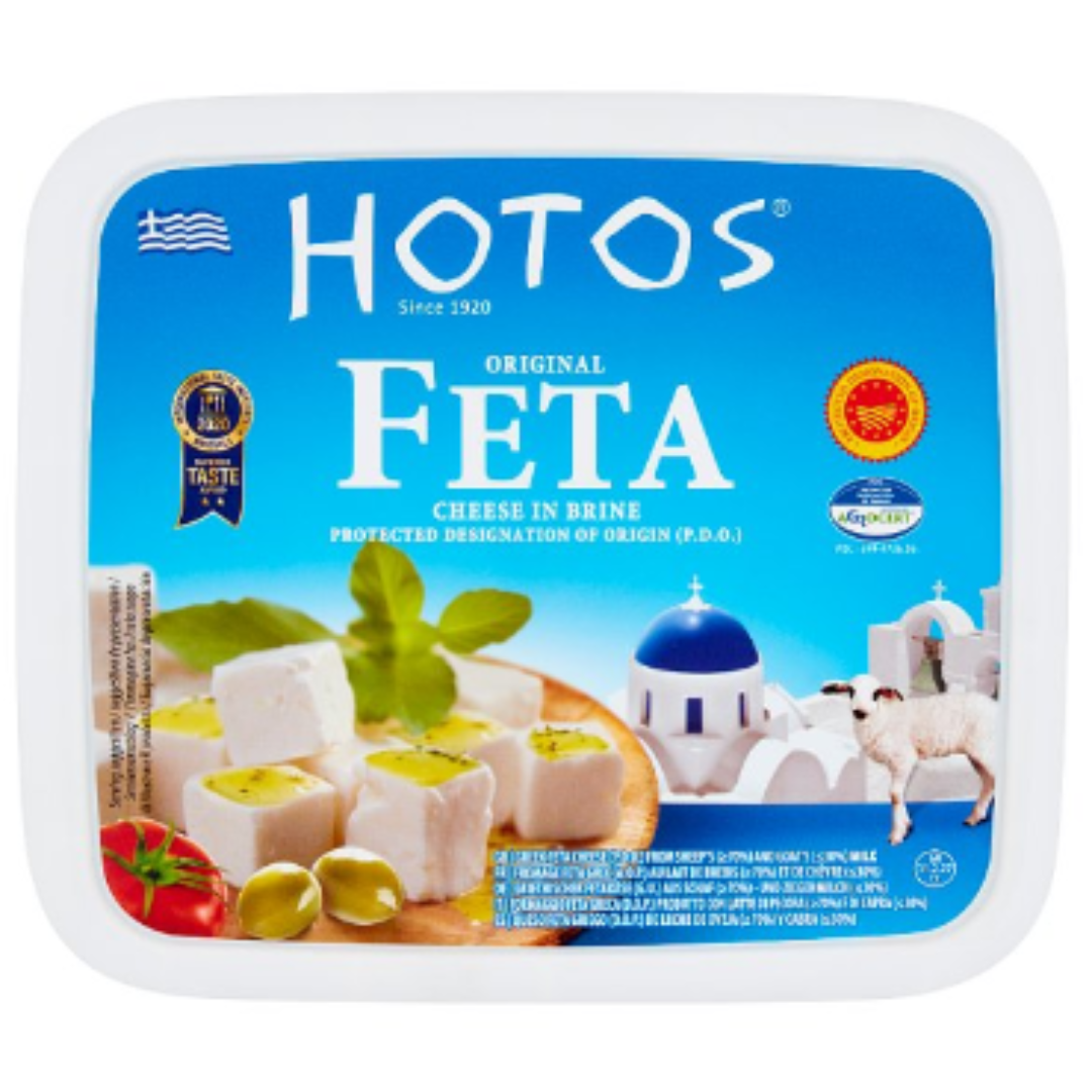 Buy Hotos Original Feta Cubes Cheese in Brine 1.5kg x 4 | London Grocery