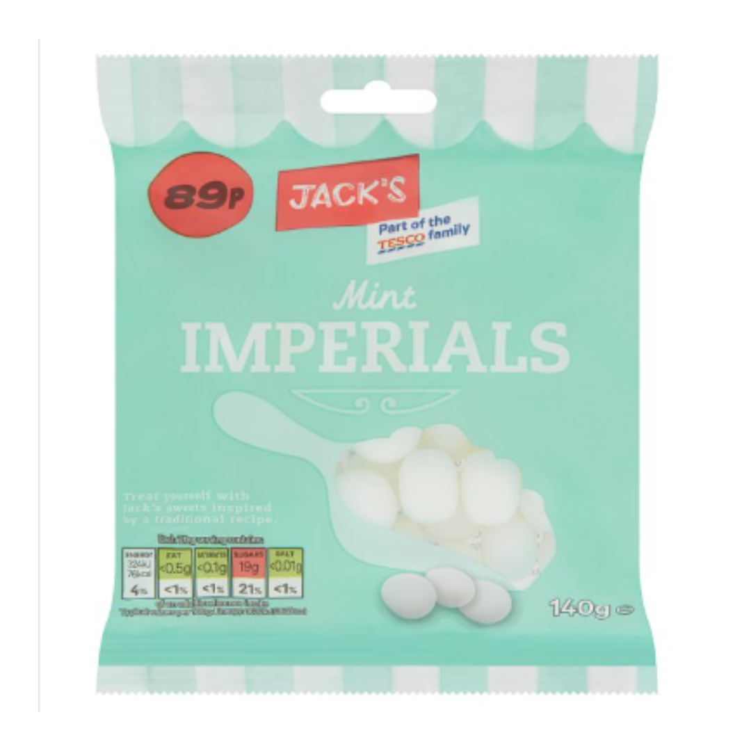 Buy Jack's Mint Imperials 140g x Case of 12 | London Grocery