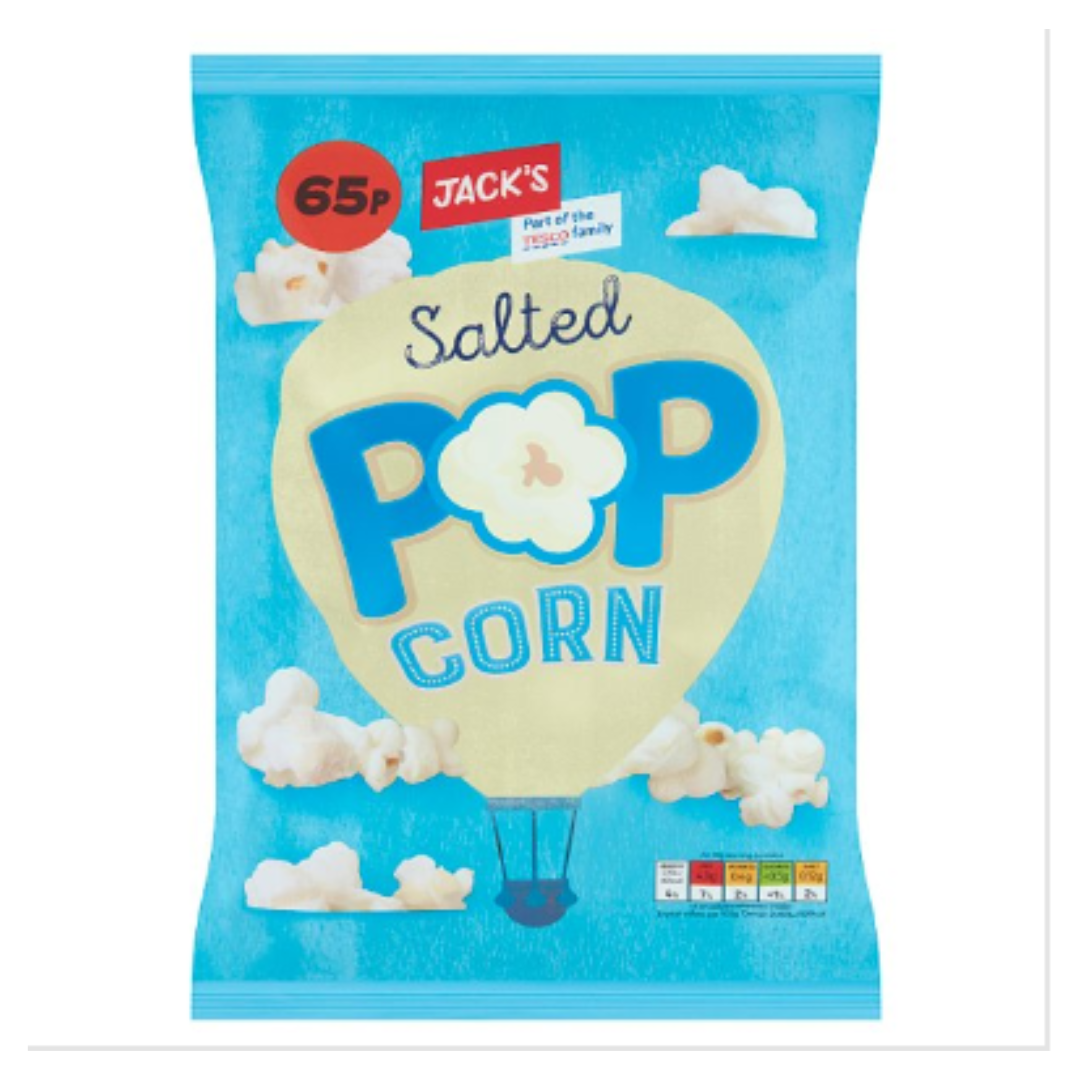 Buy Jack's Salted Popcorn 55g x Case of 16 | London Grocery