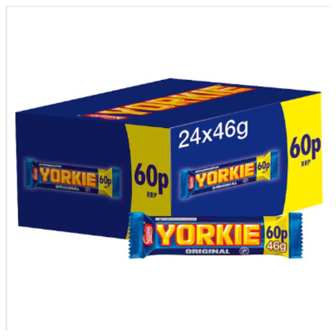 Buy Yorkie Milk Chocolate Bar 46g x Case of 24 | London Grocery