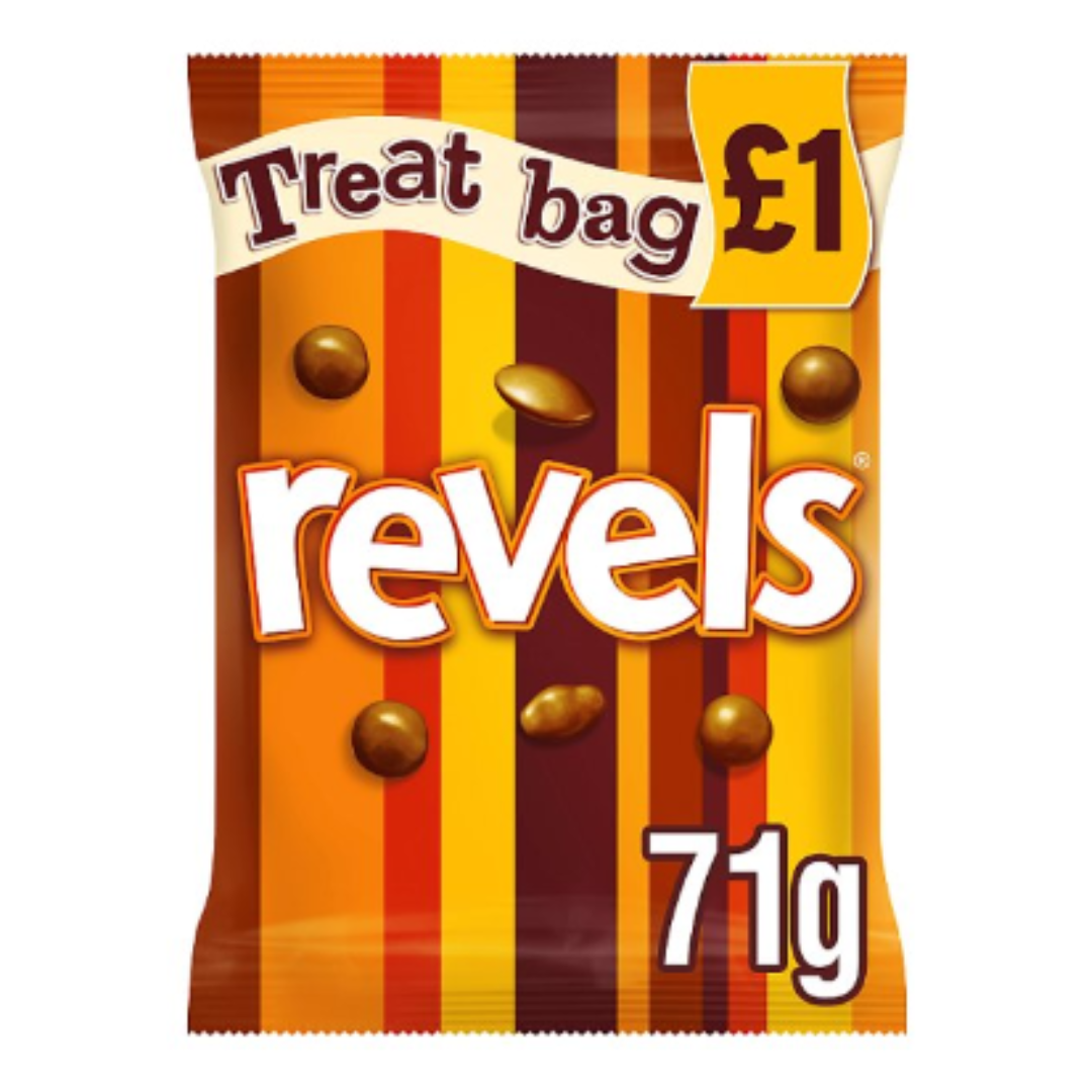 Buy Revels Chocolate Treat Bag 71g x Case of 20 | London Grocery