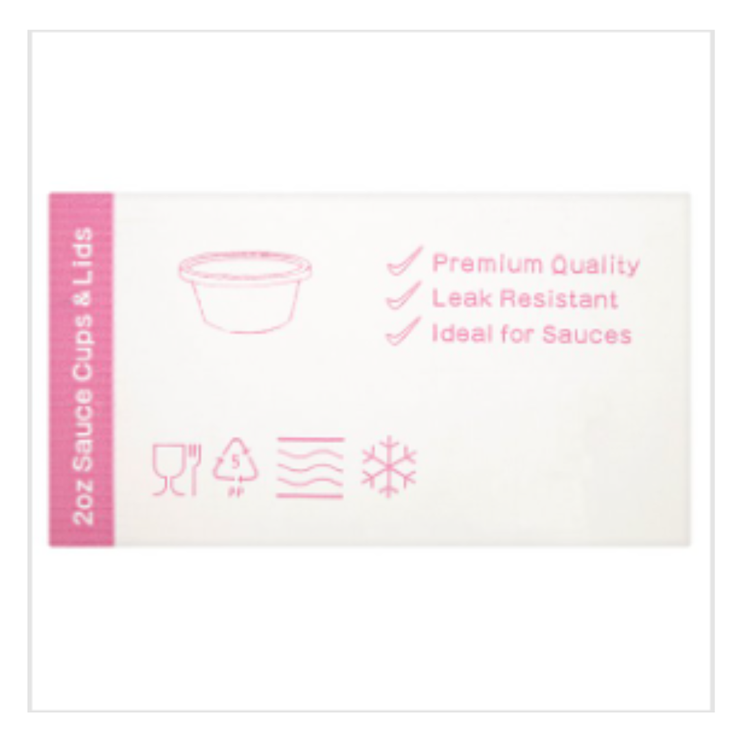 Buy Smart Choice Plastic Tubs 2oz Sauce Cups and Lids 25 Sets x Case of ...