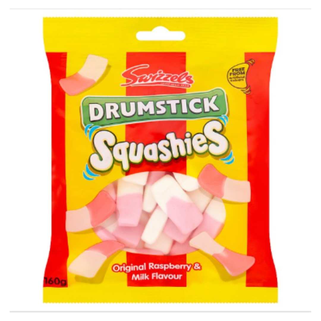 Buy Swizzels Drumsticks Squashies Original Raspberry & Milk Flavour x ...