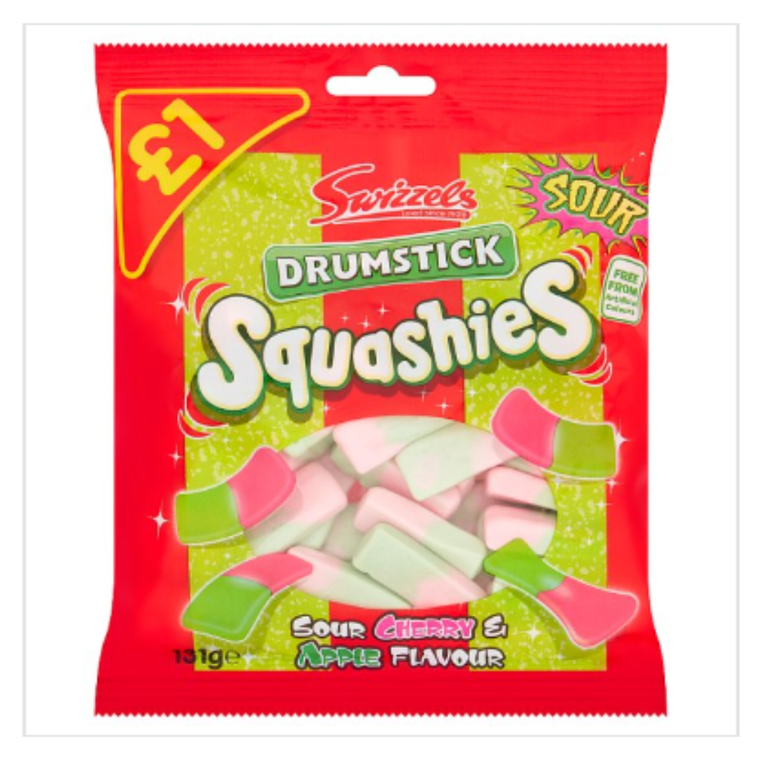 Buy Swizzels Drumstick Squashies Sour Cherry & Apple Flavour x Case of ...