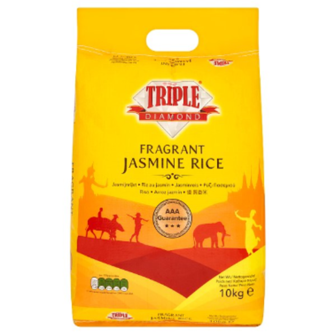 Buy Triple Diamond Fragrant Jasmine Rice 10000g x 1 | London Grocery