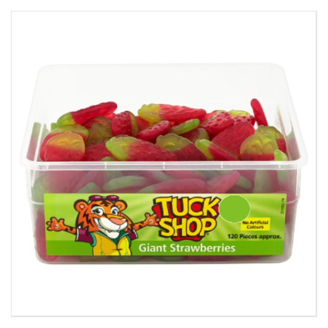 Buy Tuck Shop Giant Strawberries 120 Pieces 960g x Case of 6 | London ...