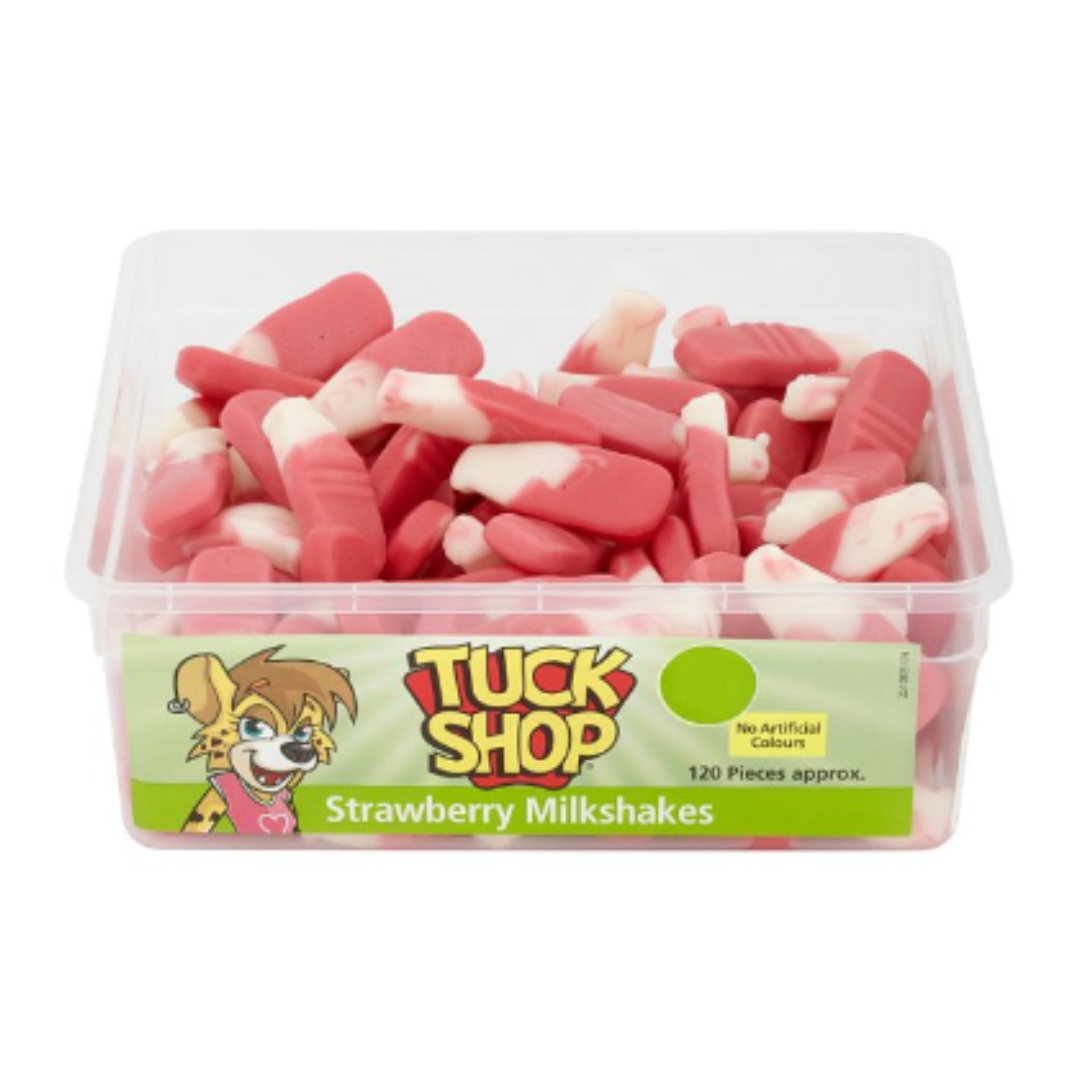 Buy Tuck Shop Strawberry Milkshakes 120 Pieces 864g x Case of 1 ...