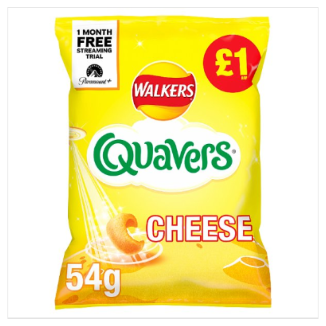 Buy Walkers Quavers Cheese Snacks 54g x Case of 15 | London Grocery