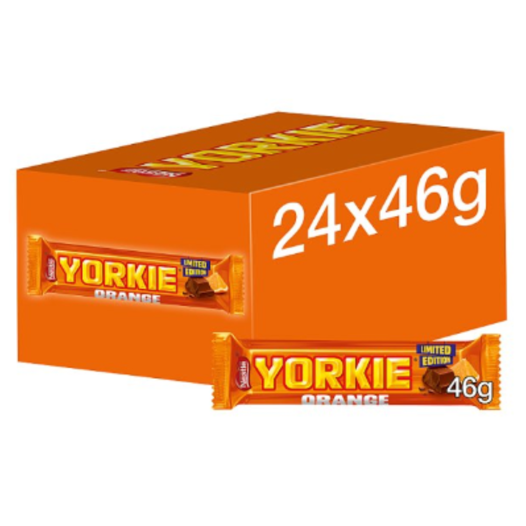 Buy Yorkie Orange Milk Chocolate Bar 46g x Case of 24 | London Grocery