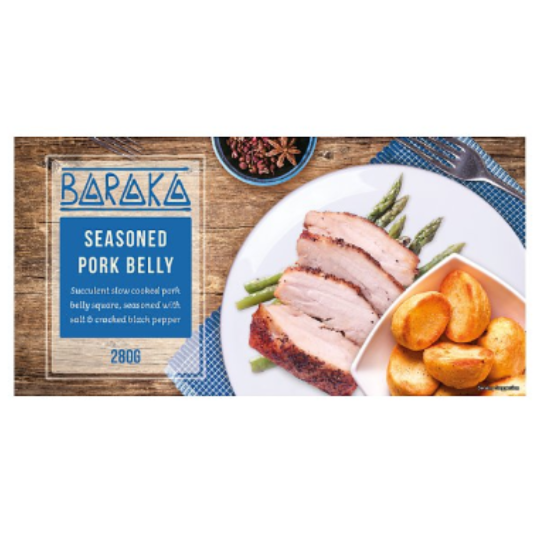 Buy Baraka Seasoned Pork Belly 280g x 7 Packs | London Grocery