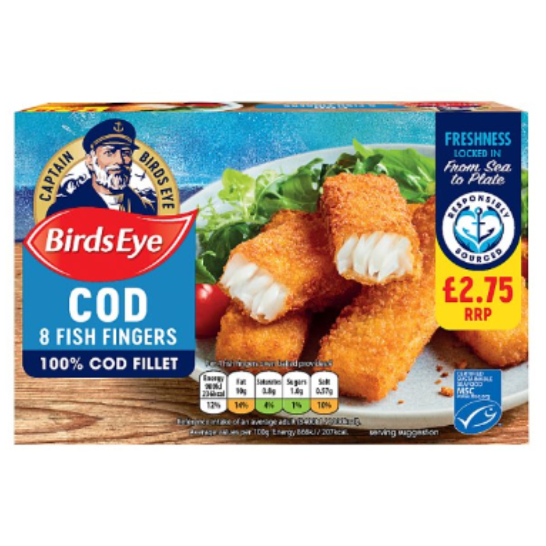 Buy Birds Eye 8 Cod Fish Fingers 224g x 1 Pack | London Grocery