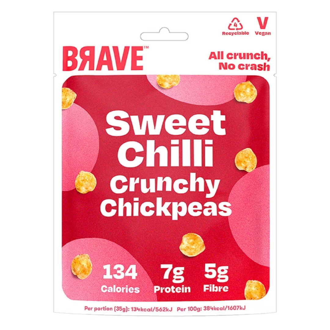 Buy BRAVE Crunchy Chickpeas Sweet Chilli 35G | London Grocery