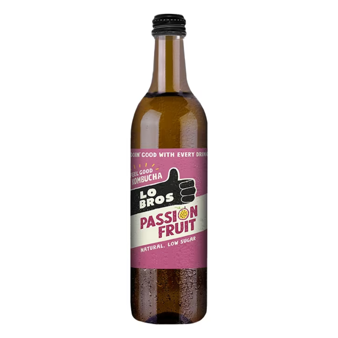 Buy Lo Bros Organic Kombucha Passion Fruit 750ml | London Grocery