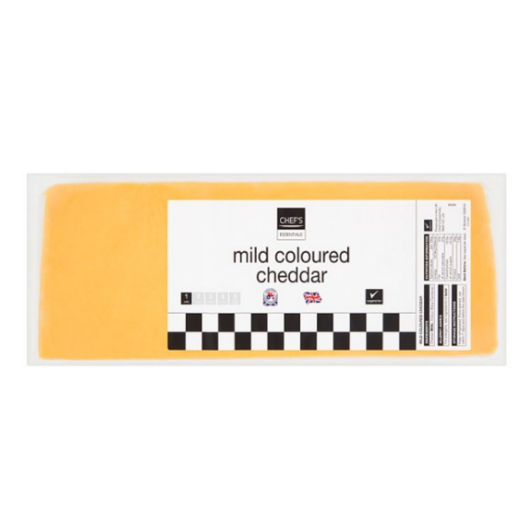 Chefs Essentials Mild Coloured Cheddar 5kg | London Grocery