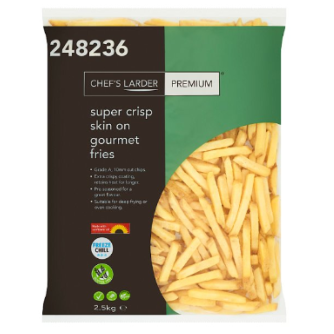 Buy Chef's Larder Premium Super Crisp Skin On Gourmet Fries 2.5kg x 1 ...