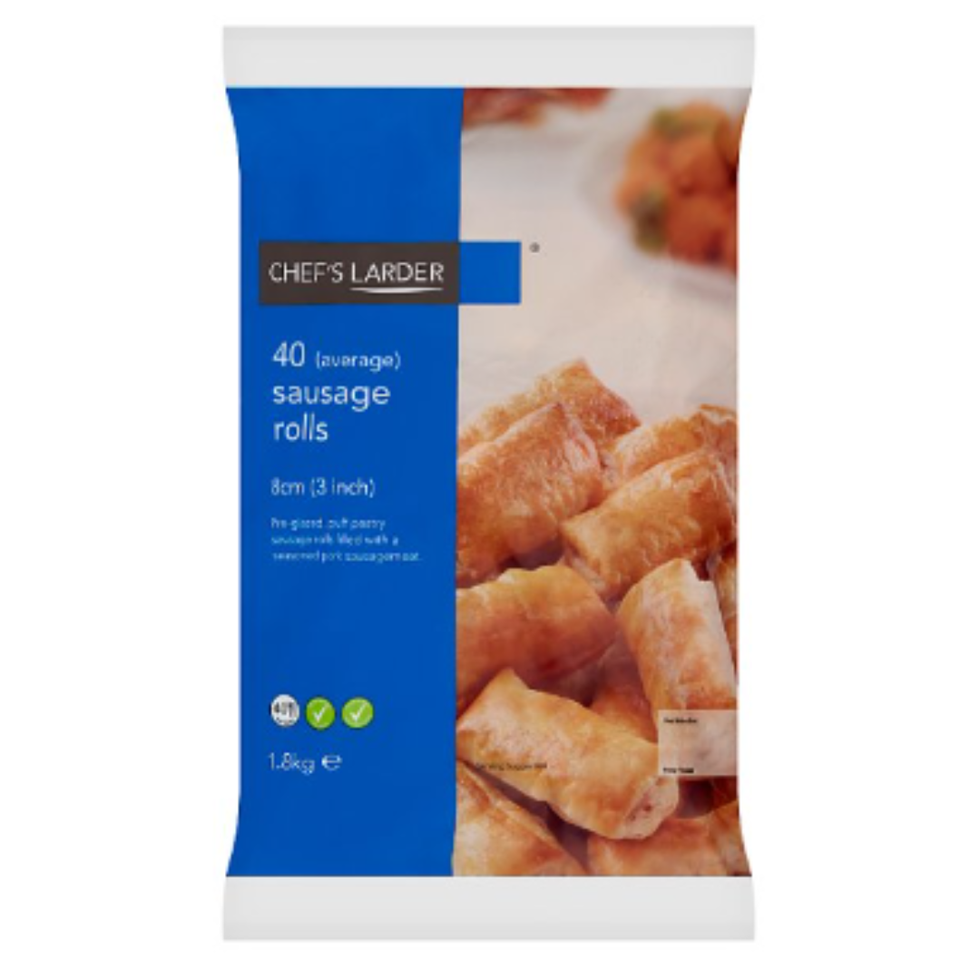 Buy Chef's Larder 40 (Average) Sausage Rolls 1.8kg x 1 Pack | London ...