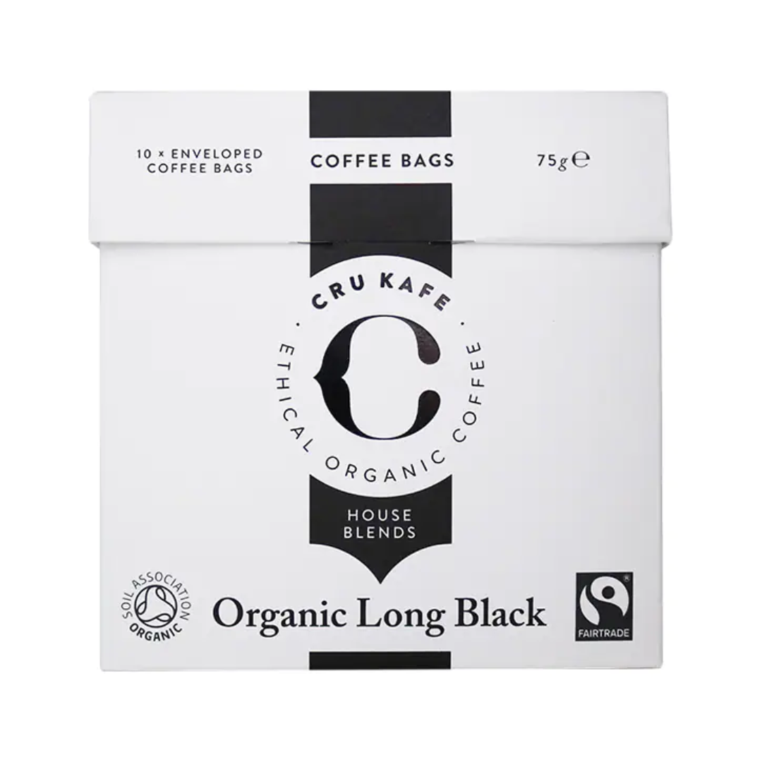 Buy CRU Kafe Organic Long Black Coffee 10 Bags | London Grocery