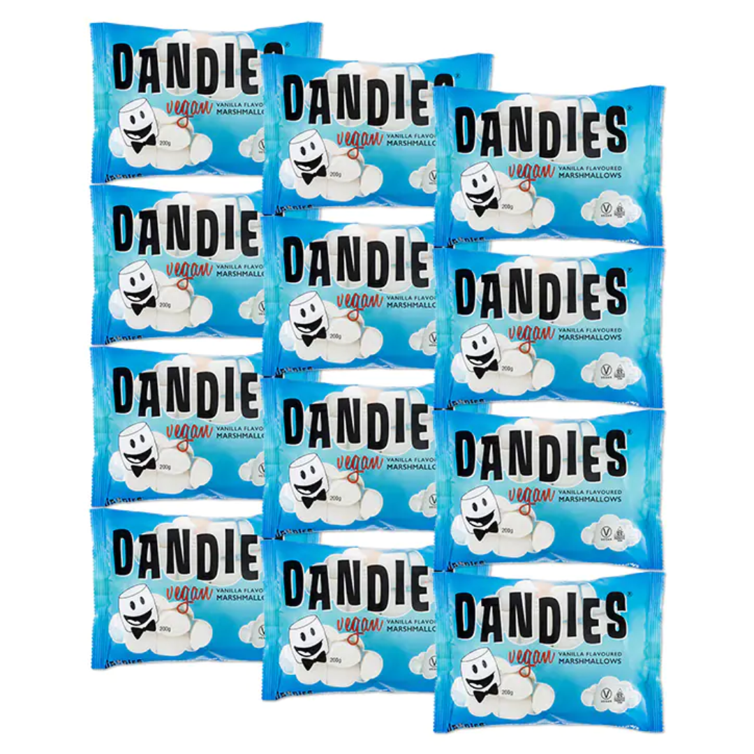 Buy Dandies Vegan Vanilla Marshmallows 12 x 200g | London Grocery