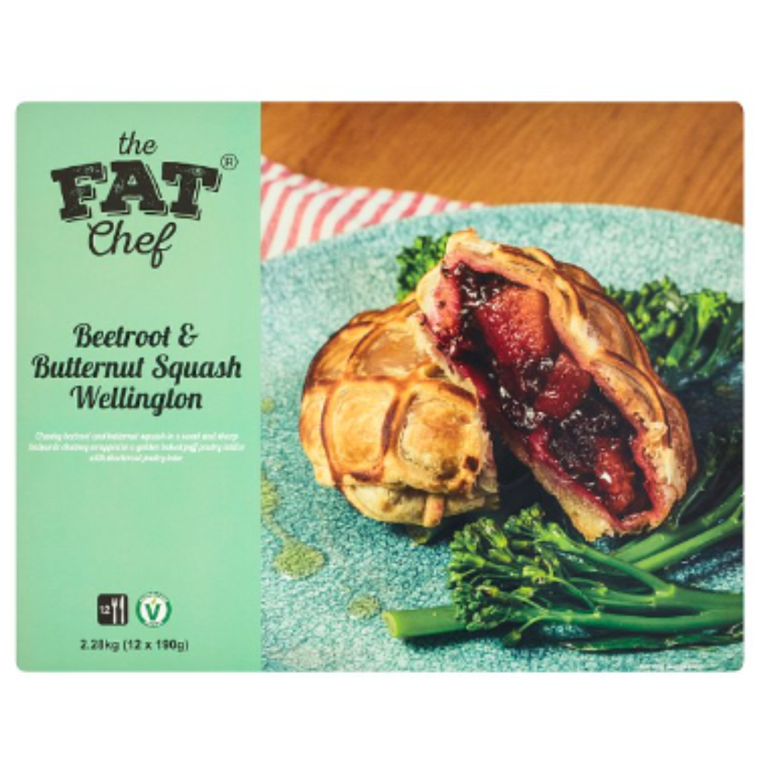 Buy The Fat Chef Beetroot & Butternut Squash Wellington 12 x 190g (2 ...
