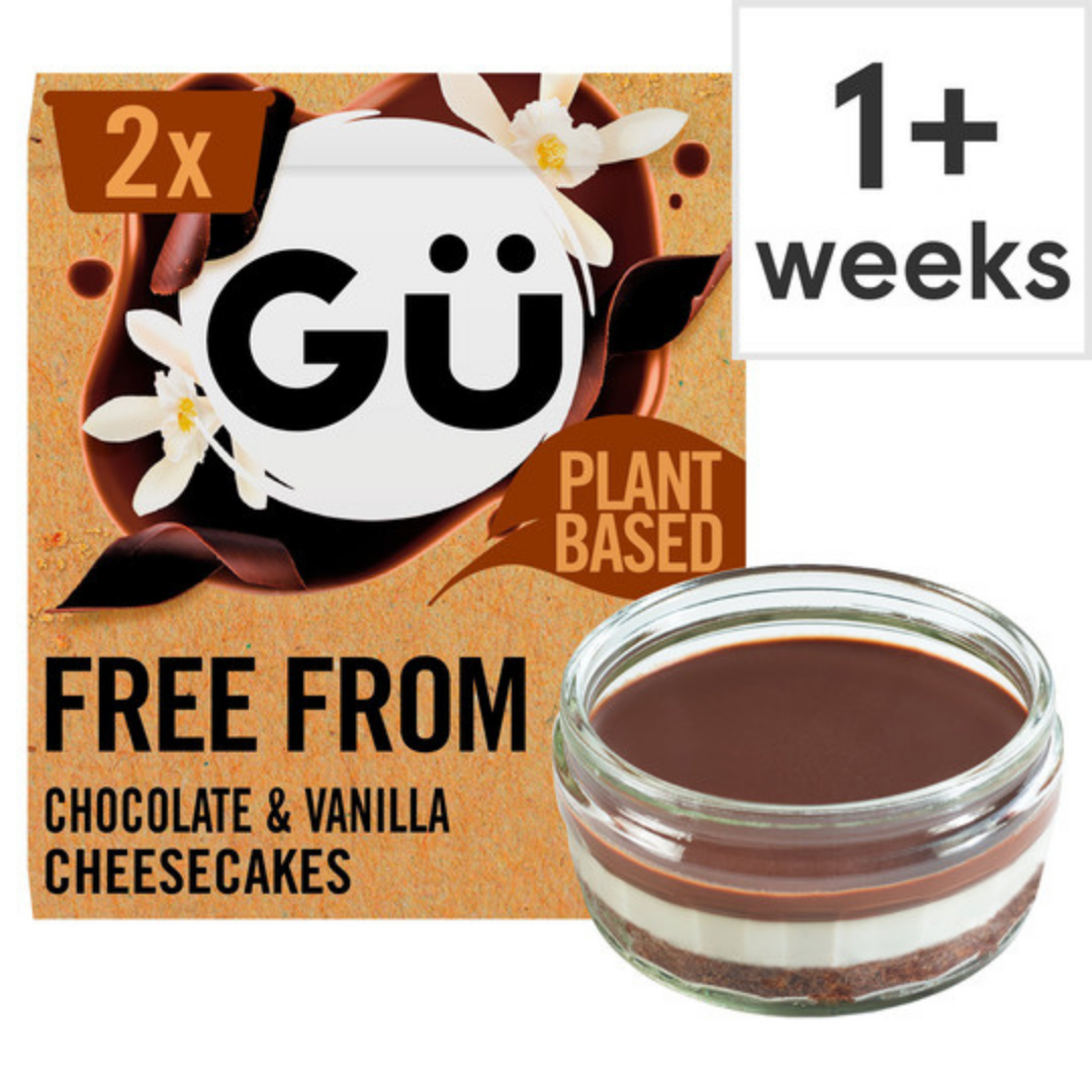 Gu Free From Chocolate & Vanilla Cheesecake 2X82gr | London Grocery