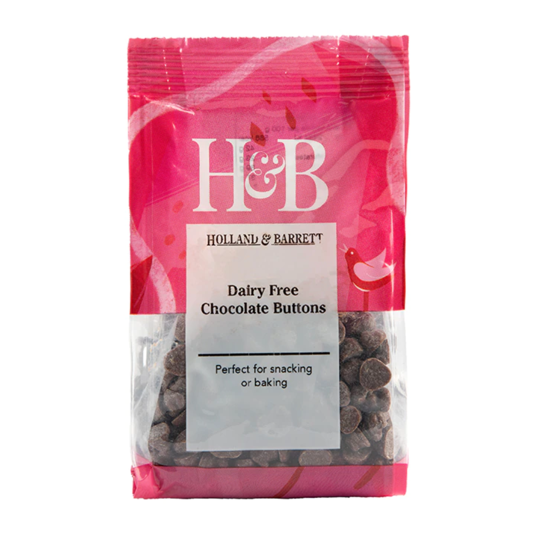 Buy Holland & Barrett Dairy Free Chocolate Buttons 100g | London Grocery