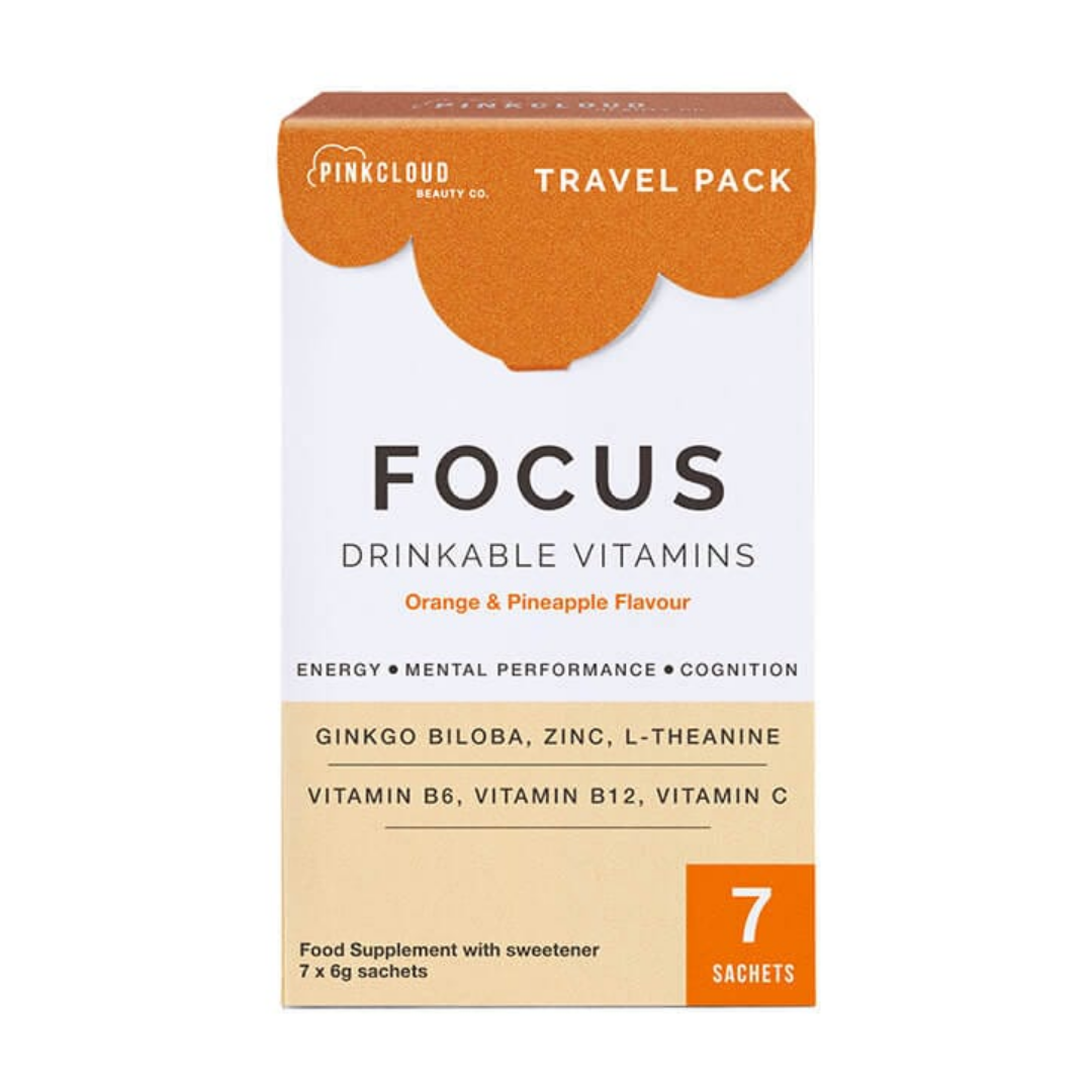 Buy Pink Cloud Focus Drinkable Vitamins Orange & Pineapple 7 Sachets ...
