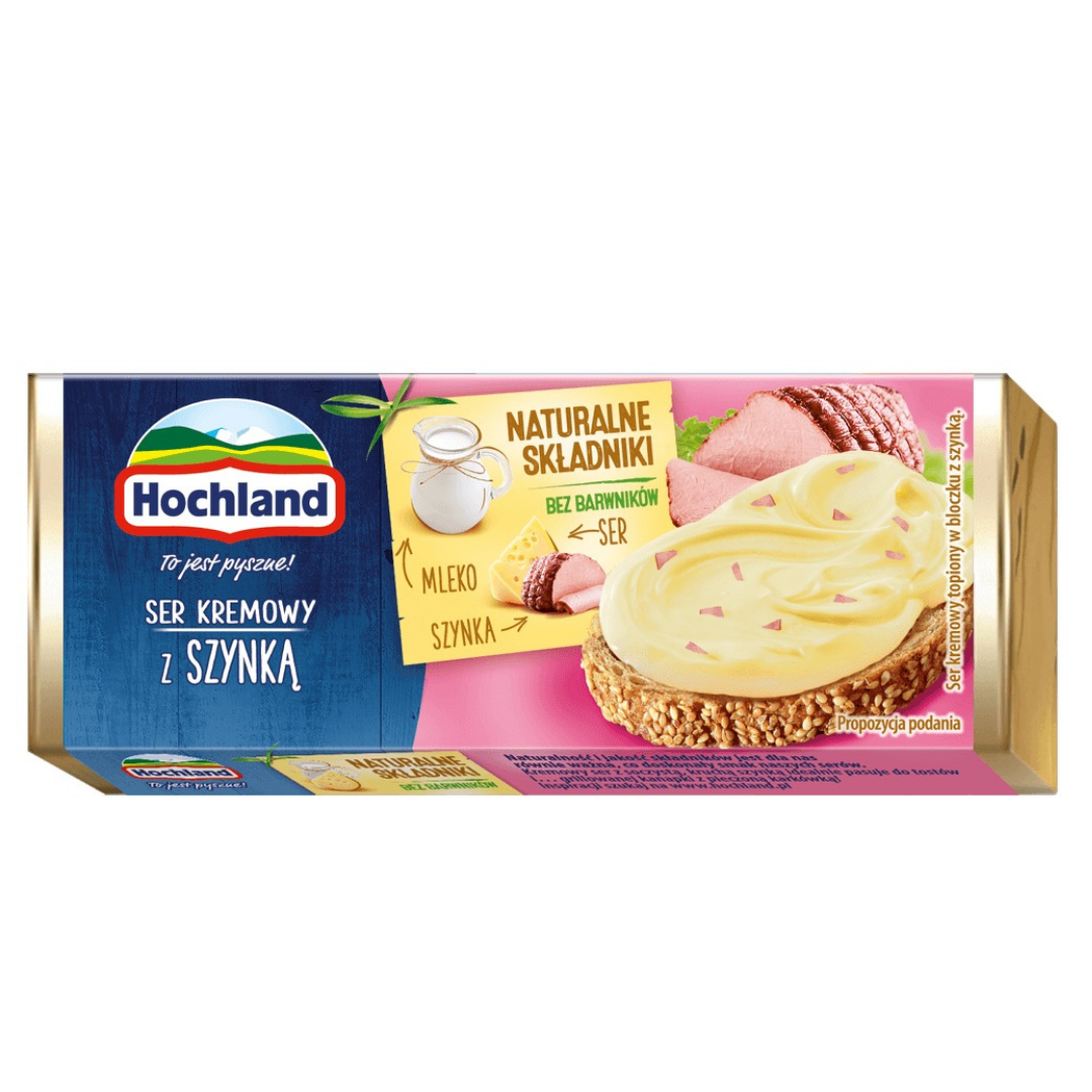 Hochland Block Cheese with Ham Spread 90gr | London Grocery