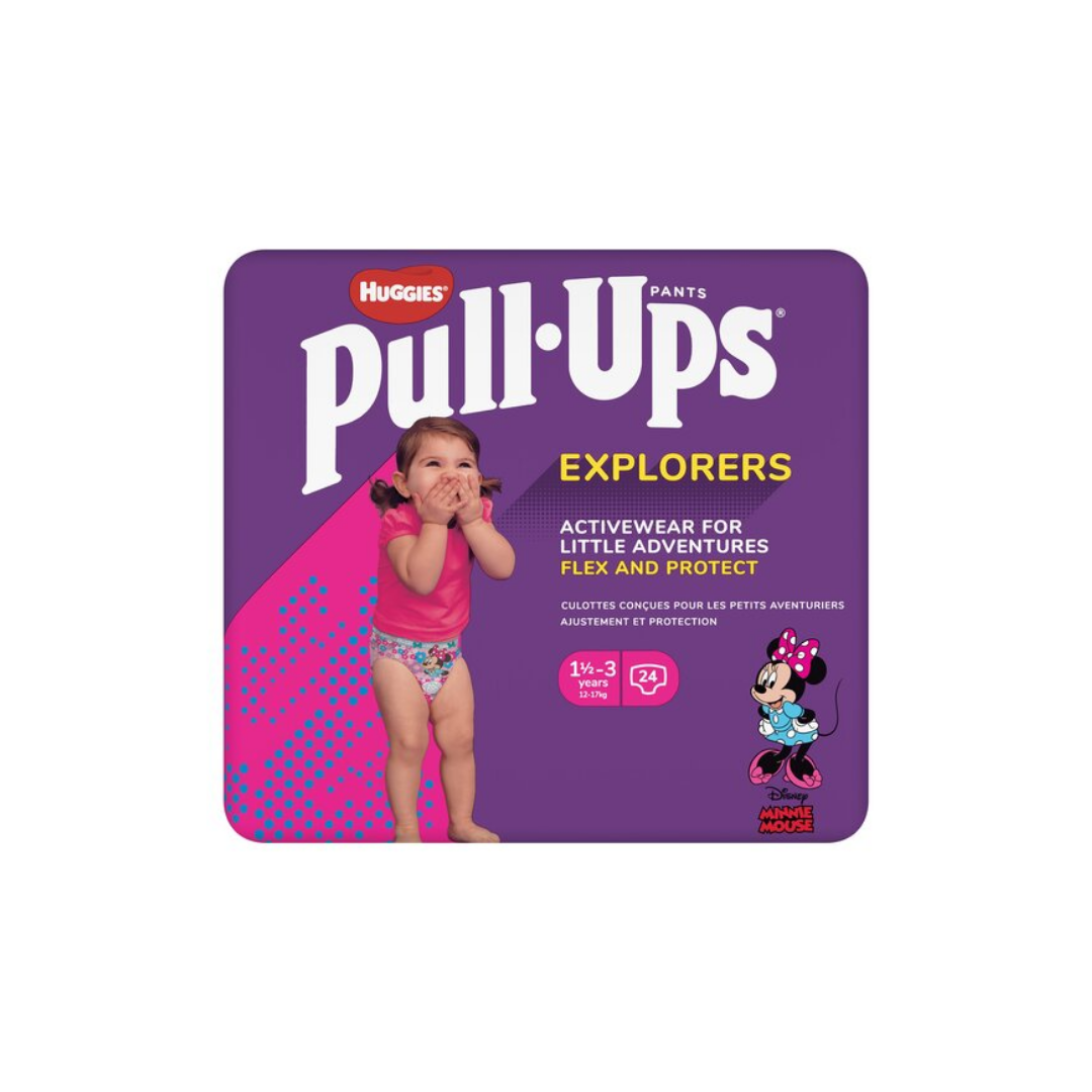 Buy Huggies Pull Ups Explorers 1.5-3 Years Pink 24 Pack