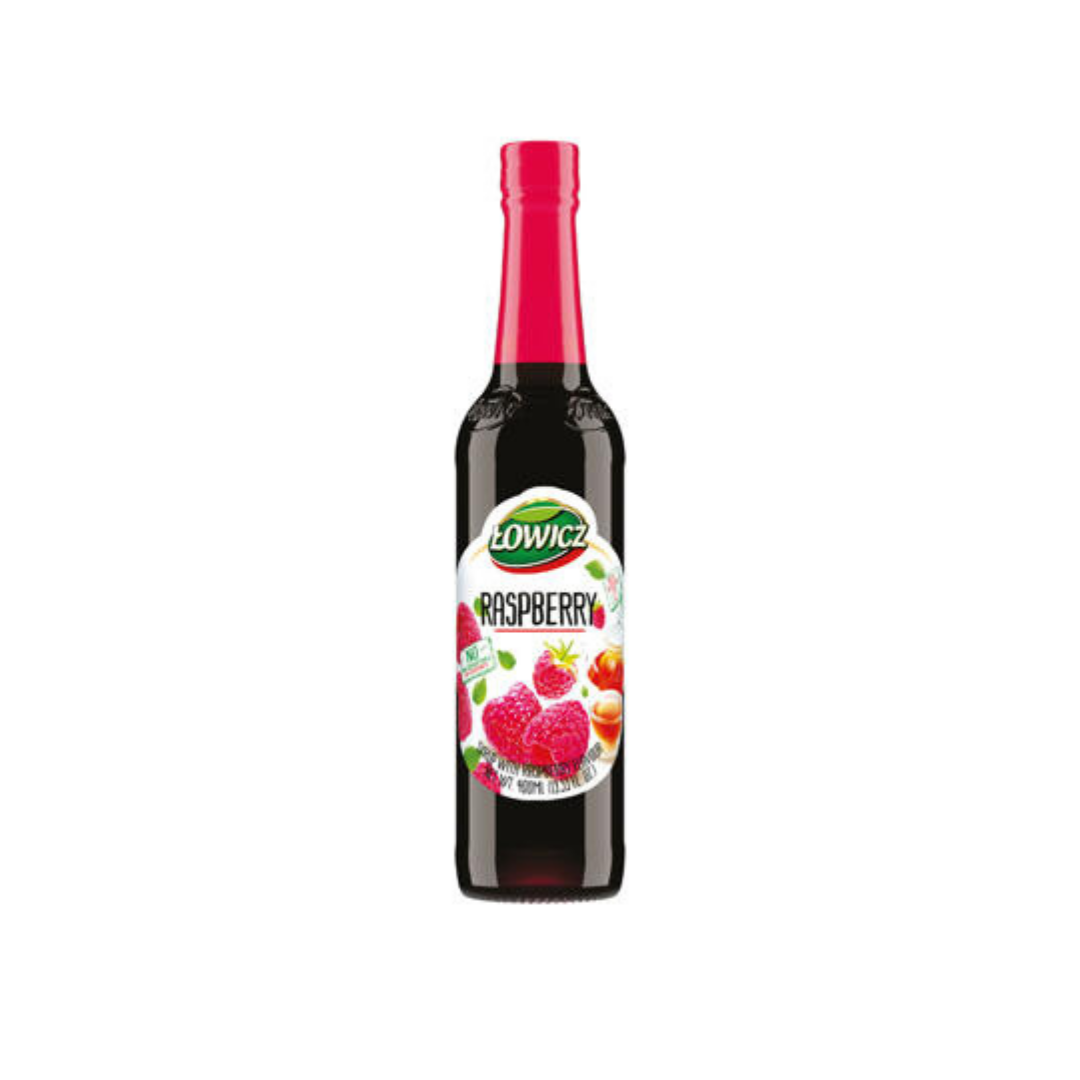 Lowicz Raspberry Syrup (Malina) 400ml | London Grocery