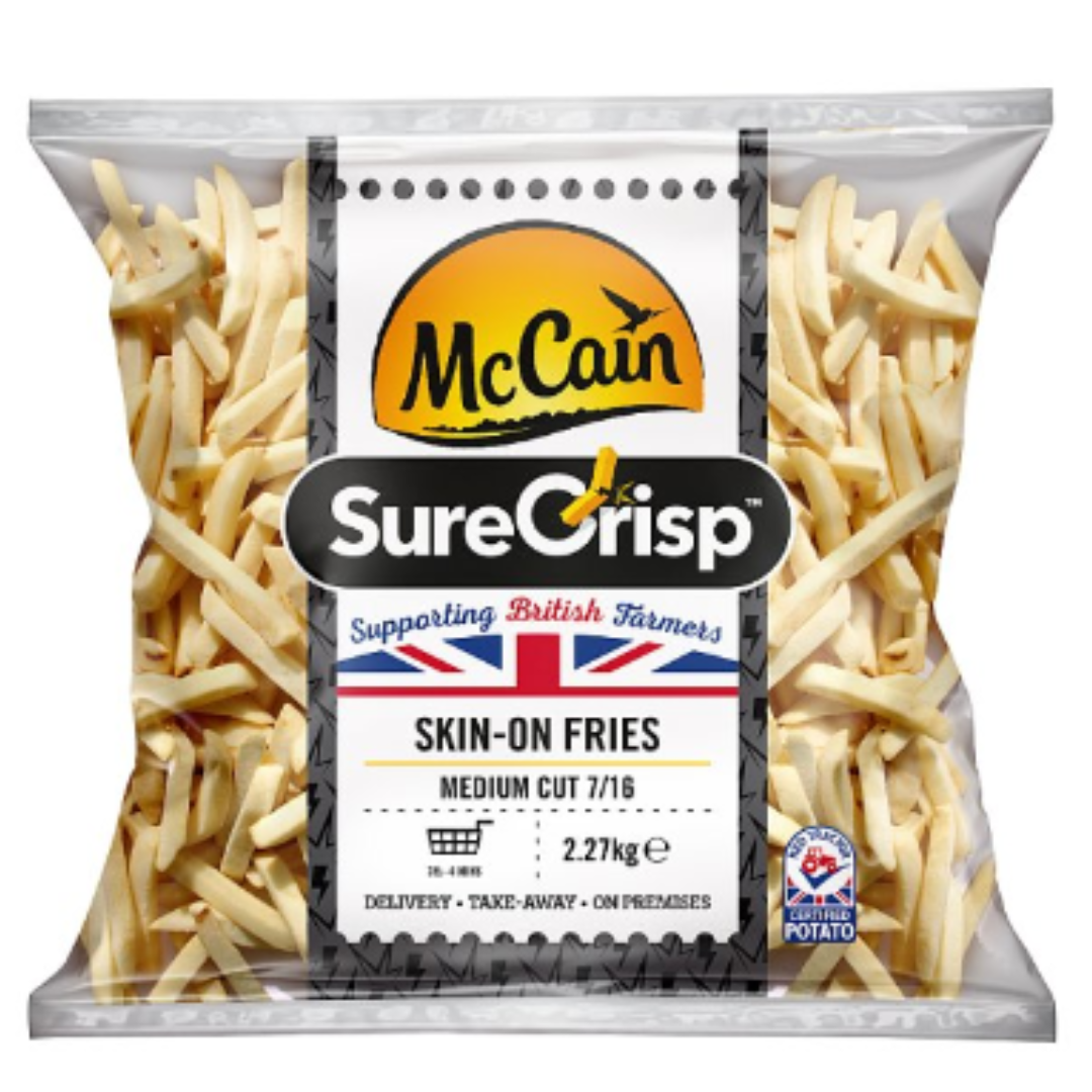 Buy McCain Sure Crisp Skin-On Chips Medium Cut 7/16 2.27kg x 4 Packs ...