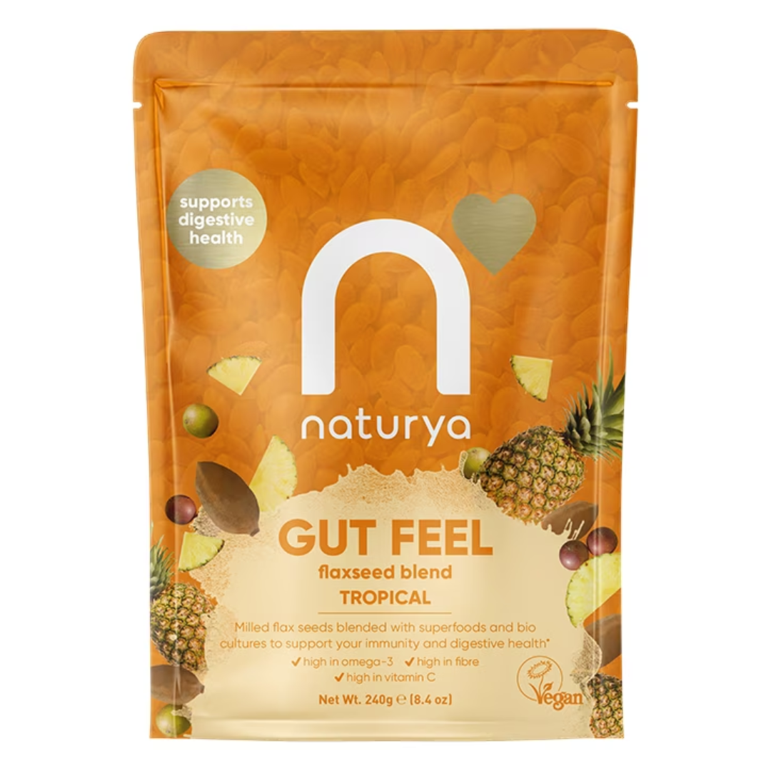Buy Naturya Gut Feel Flaxseed Blend Tropical 240g | London Grocery