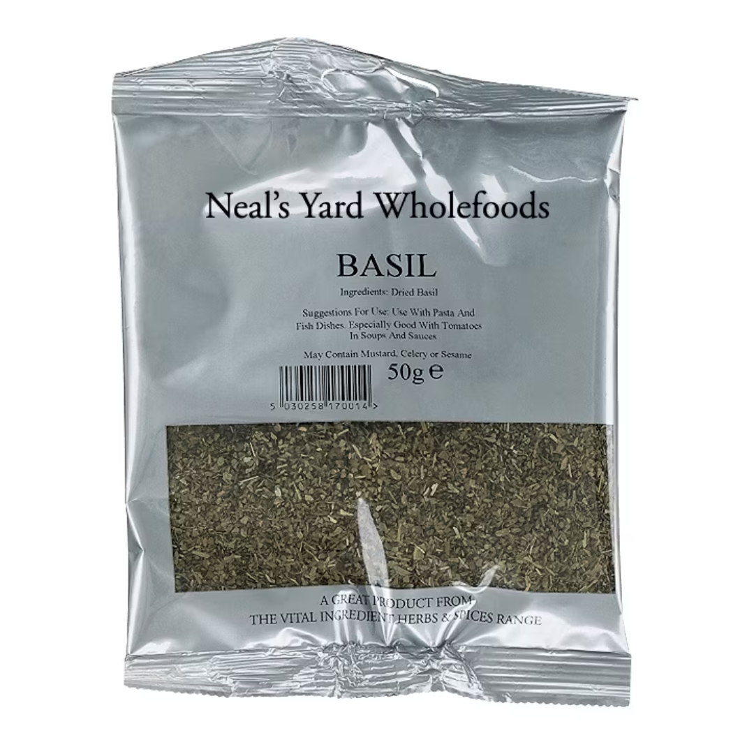 Buy Neal's Yard Wholefoods Basil 50g | London Grocery