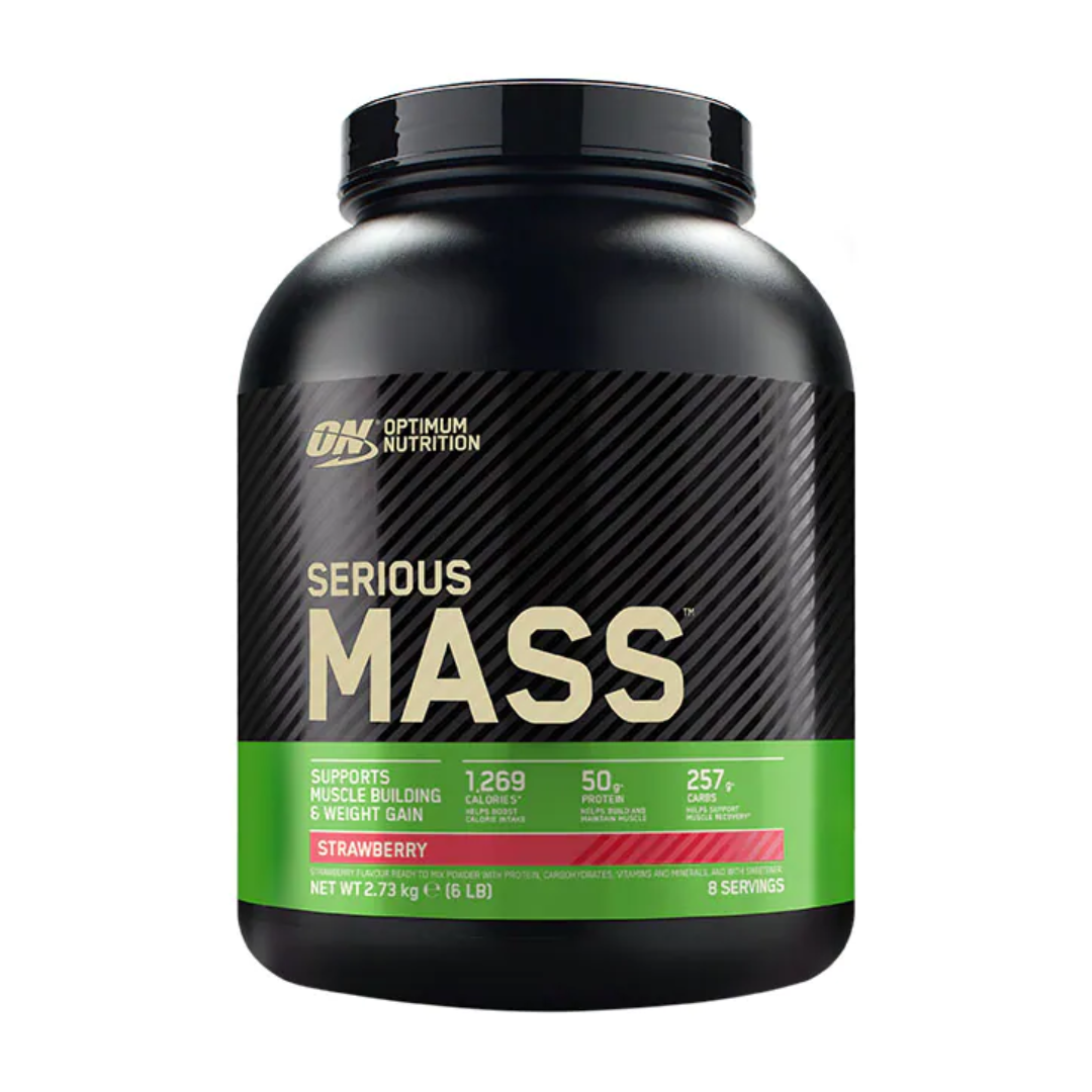 Buy Optimum Nutrition Serious Mass Powder Strawberry 2.72kg | London ...