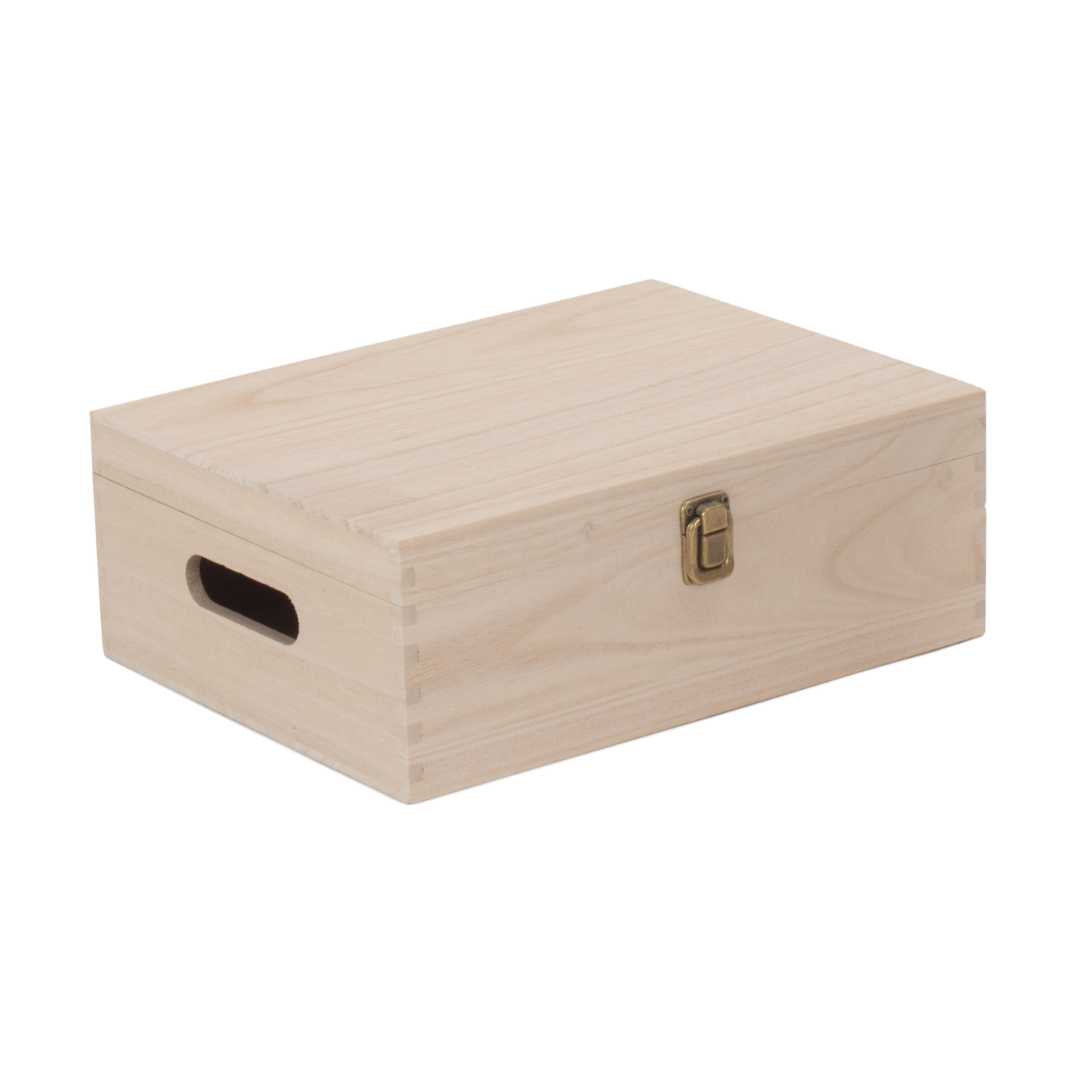 Buy 12" Unvarnished Wooden Box | London Grocery