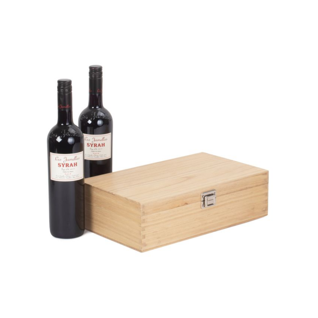 Buy Two Bottle Clear Varnish Wooden Box | London Grocery