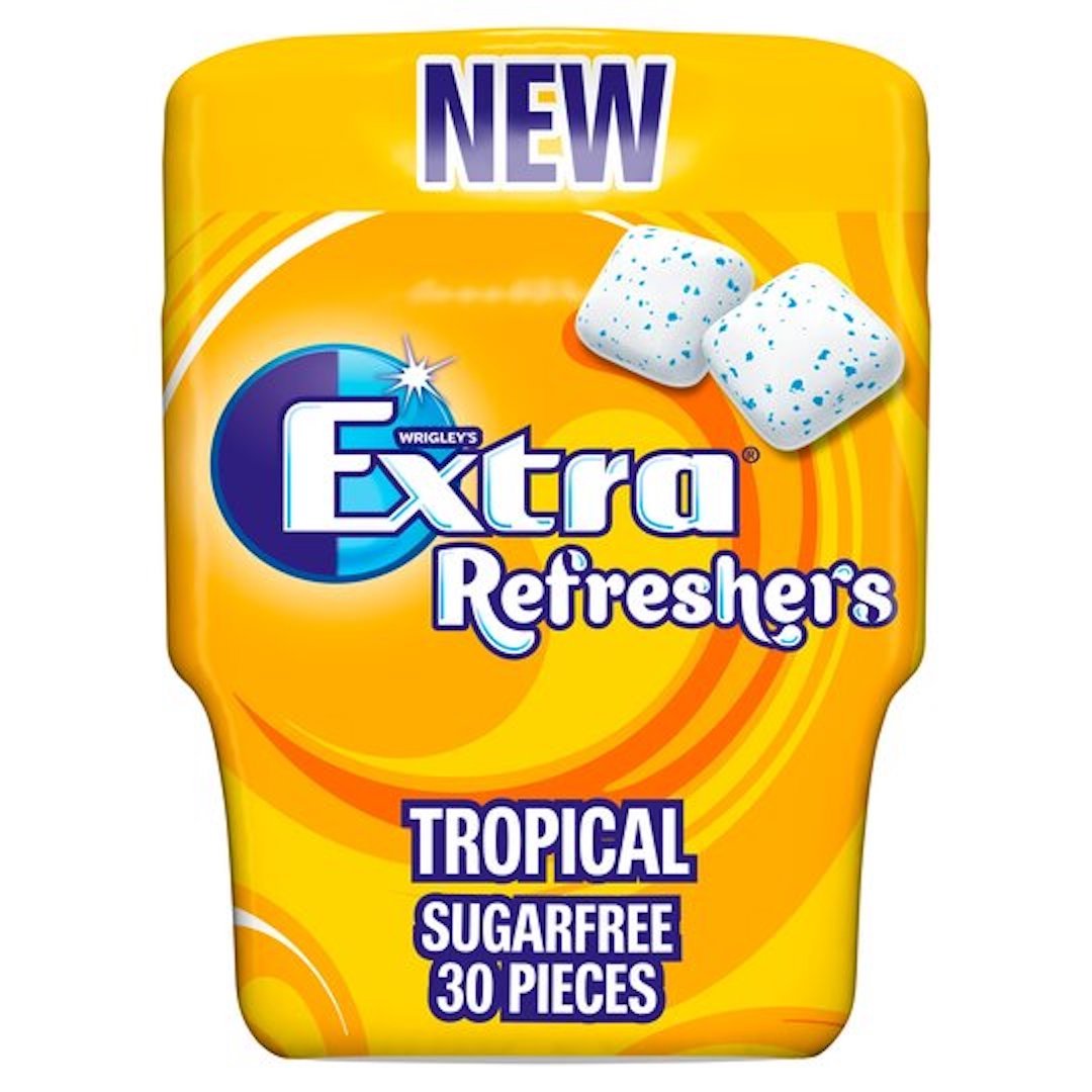 Wrigleys Extra Refreshers Tropical Chewing Gum 67gr | London Grocery